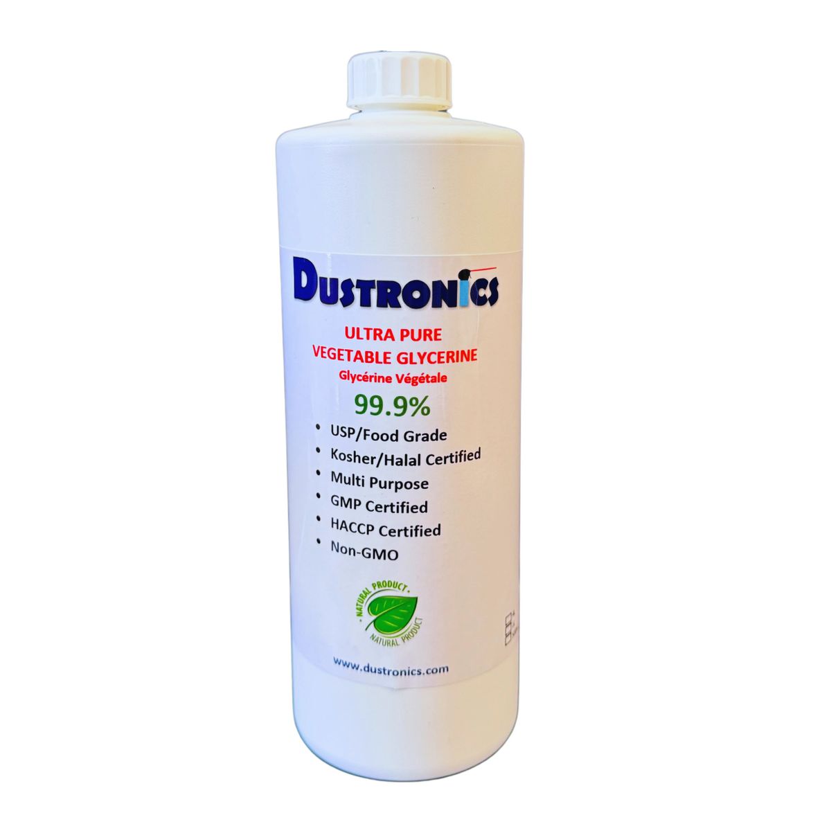 Ultra Pure Vegetable Glycerin 99.9% USP Food Grade, 1 Litre