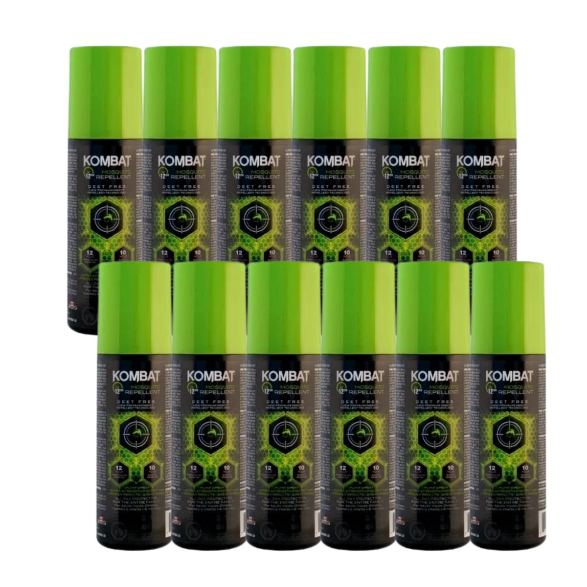 Kombat 12hr DEET FREE Insect Repellent 200g - 12 Pack