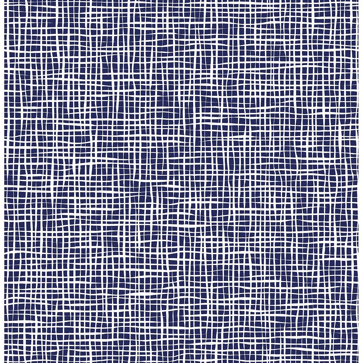 SHANTI BLUE GRID WALLPAPER