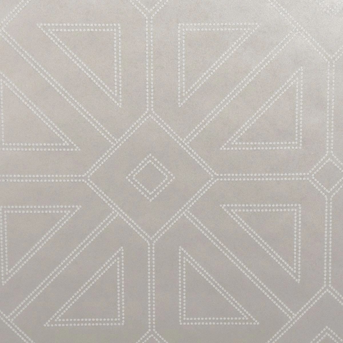 VOLTAIRE PLATINUM BEADED GEOMETRIC WALLPAPER
