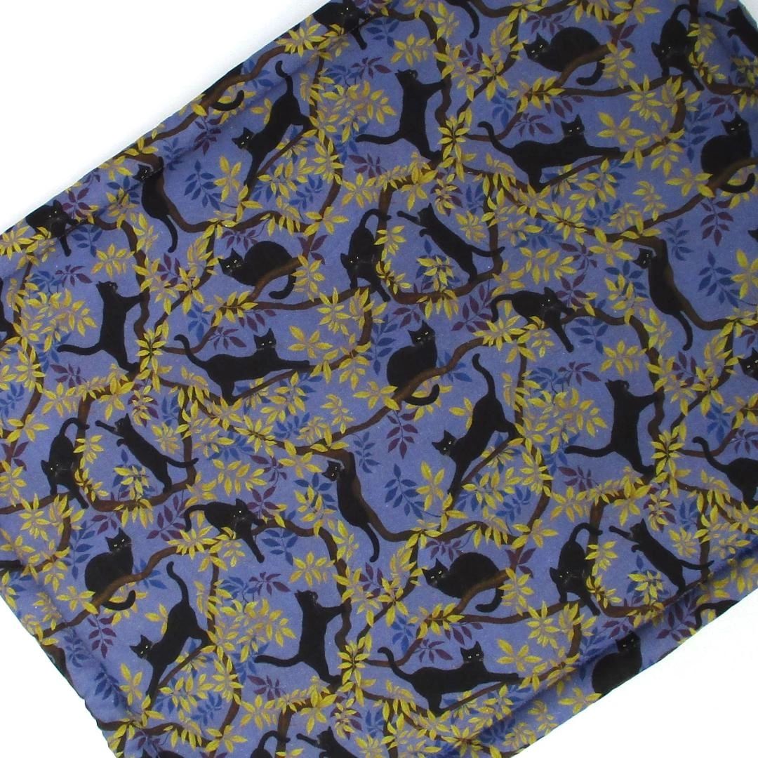 Purple Catnip Filled Cat Mat with Black Cats
