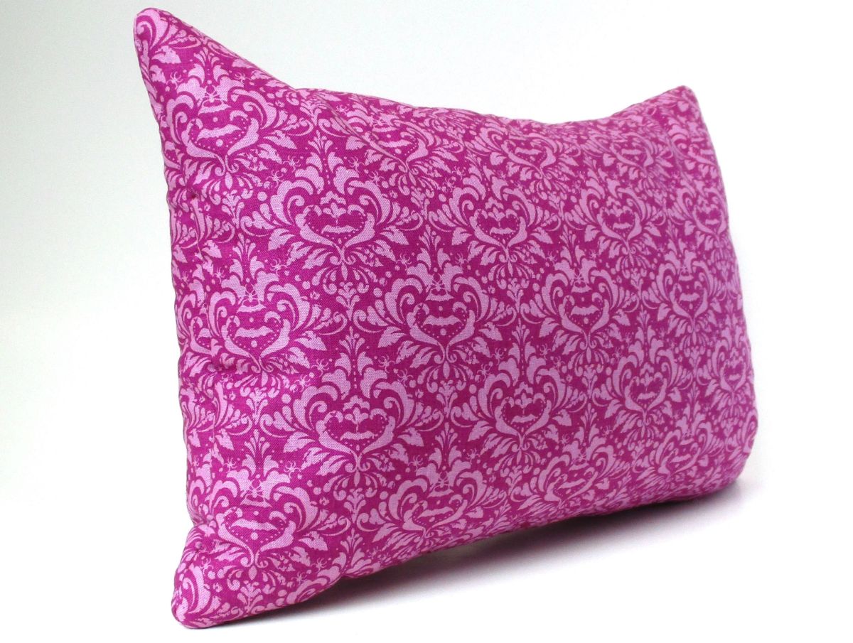 Pink Bat and Spider Lavender Buckwheat Pillow