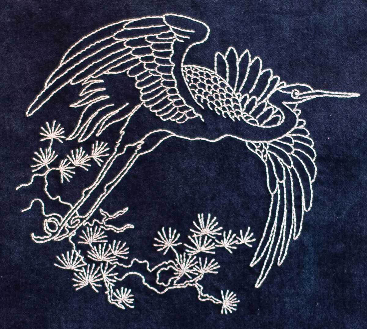 Japanese Crane PDF Embroidery Pattern