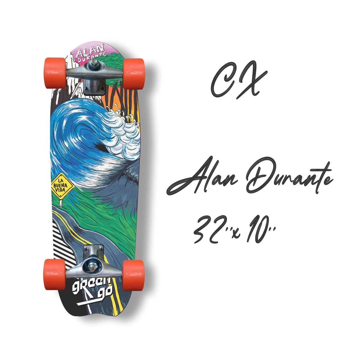 Surfskate completo 32" Alan Durante
