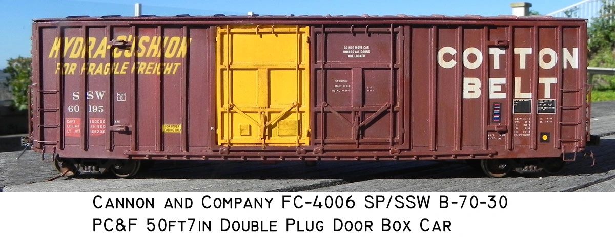 4006 SP-SSW PCF built Double Plug Plate C Box Car B-70-30