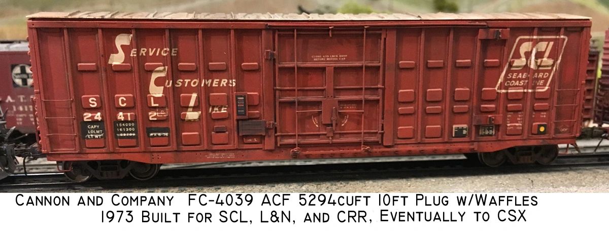 4039 ACF Waffle Side Box Car w/ 10ft Plug Door