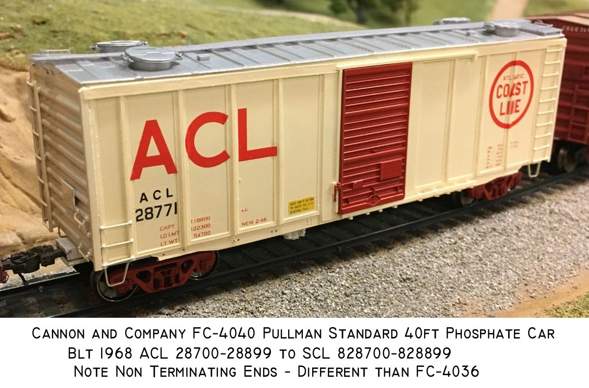 5040 Kit Bundle for ACL Pullman Std 40ft Phosphate Box Car