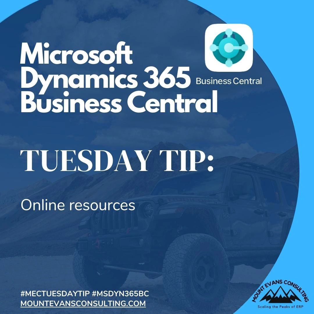 Microsoft Dynamics 365 Business Central: Online Resources