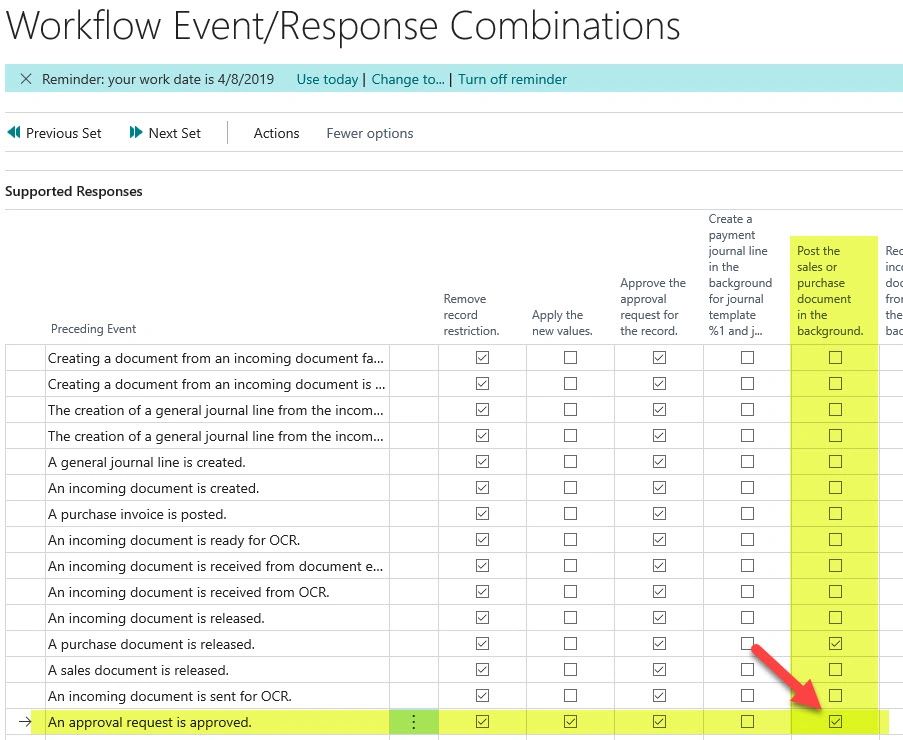 Dynamics 365 Business Central Workflows Auto Posting Transactions