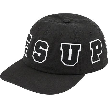 BLACK Supreme Spellout 6-Panel Hat