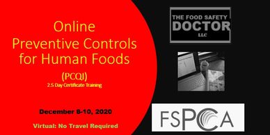 FSPCA PCQI Training | The Food Safety Doctor LLC