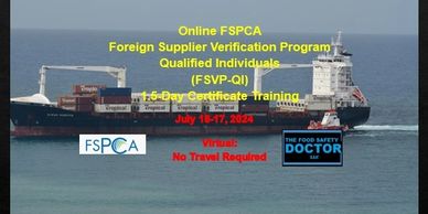 FSVP-QI Training - The Food Safety Doctor LLC