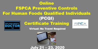 FSPCA PCQI Training | The Food Safety Doctor LLC