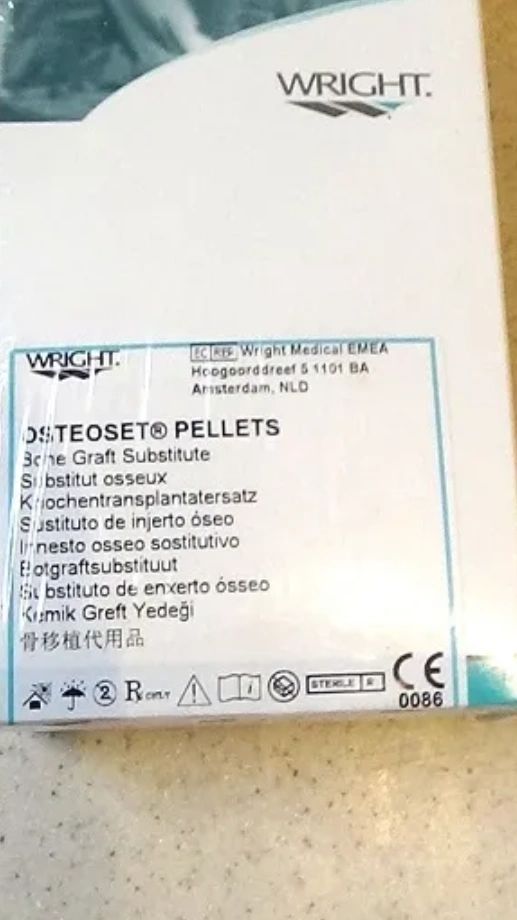 Wright Osteoset Pellets Bone Graft Substitute FREE USA SHIPPING