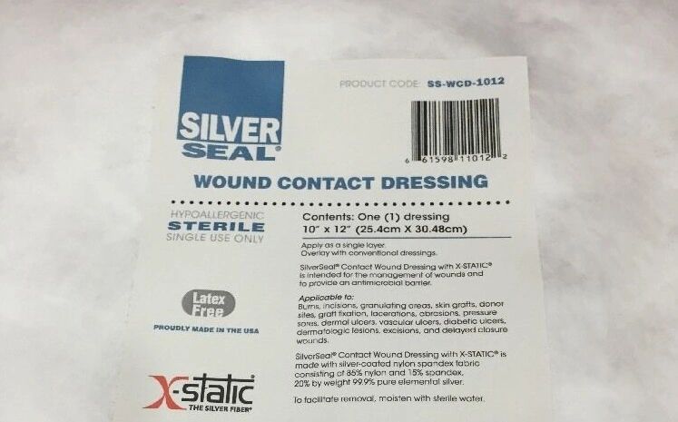 Silverlon / X-Static / SS Antimicrobial Silver Burn Wound Contact ...