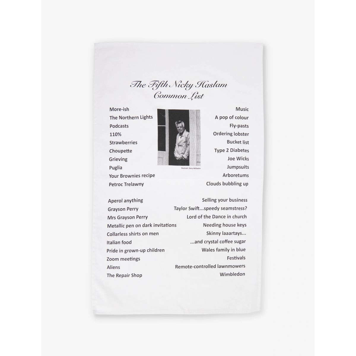 The Fifth Nicky Haslam Finds Common Tea Towel