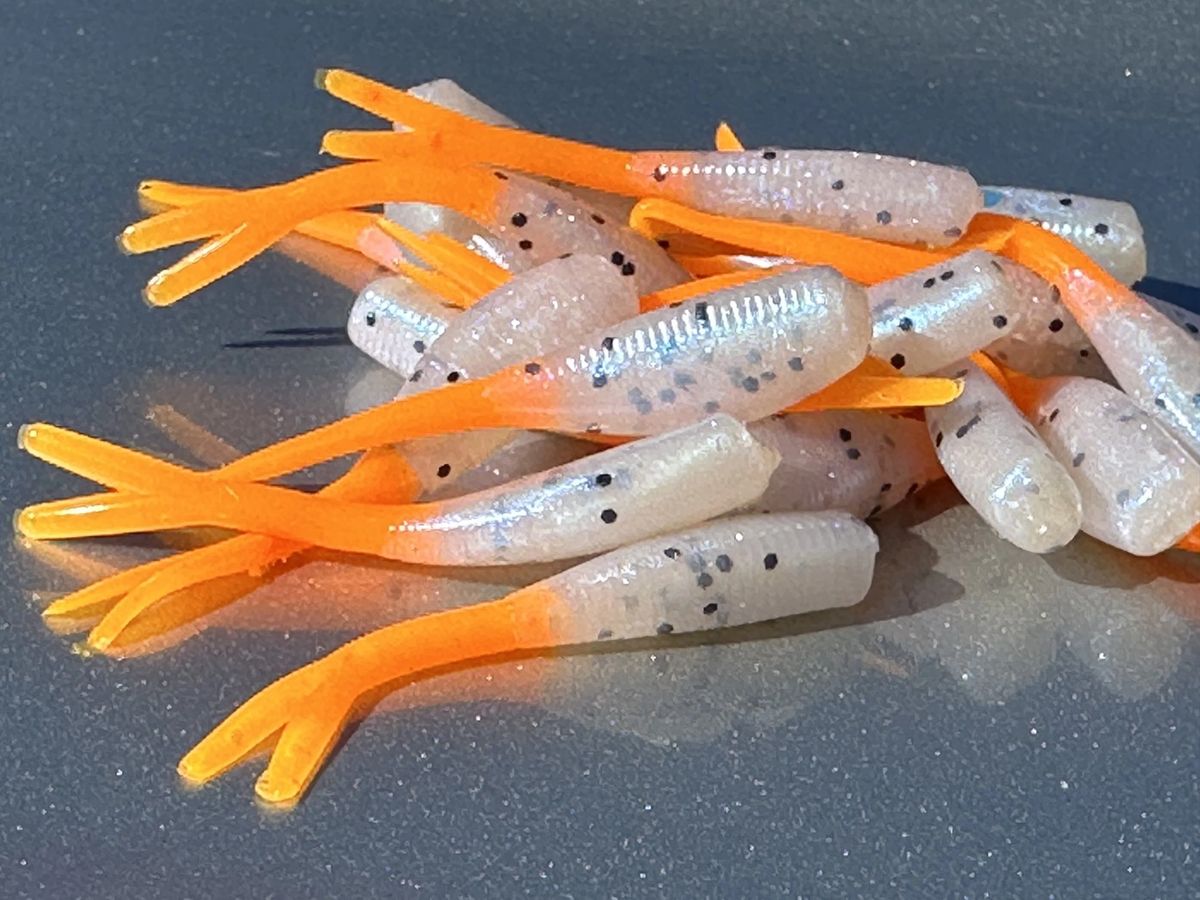 2" Crappie Crusher Monkey Milk/Flo Orange Tail
