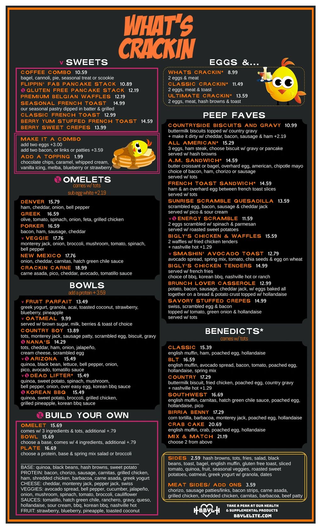 Brunch, Cafe Brunch Menu, Brunch Menu - What's Crackin Cafe - Mesa, Arizona