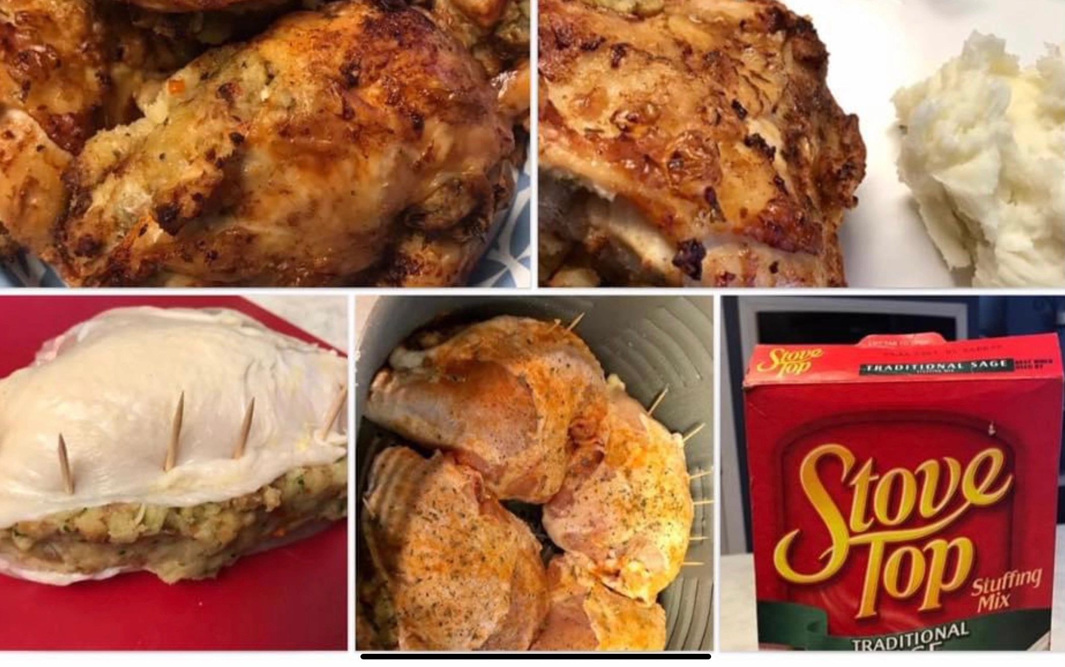 Air Fried Stuffed Chicken Breasts