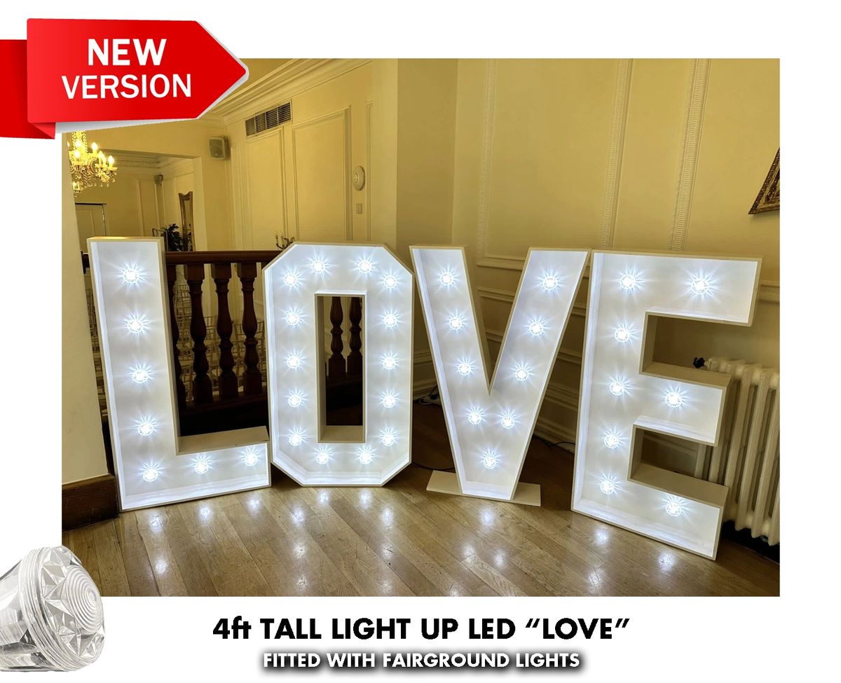 4ft & 5ft L.E.D LED Love Letters