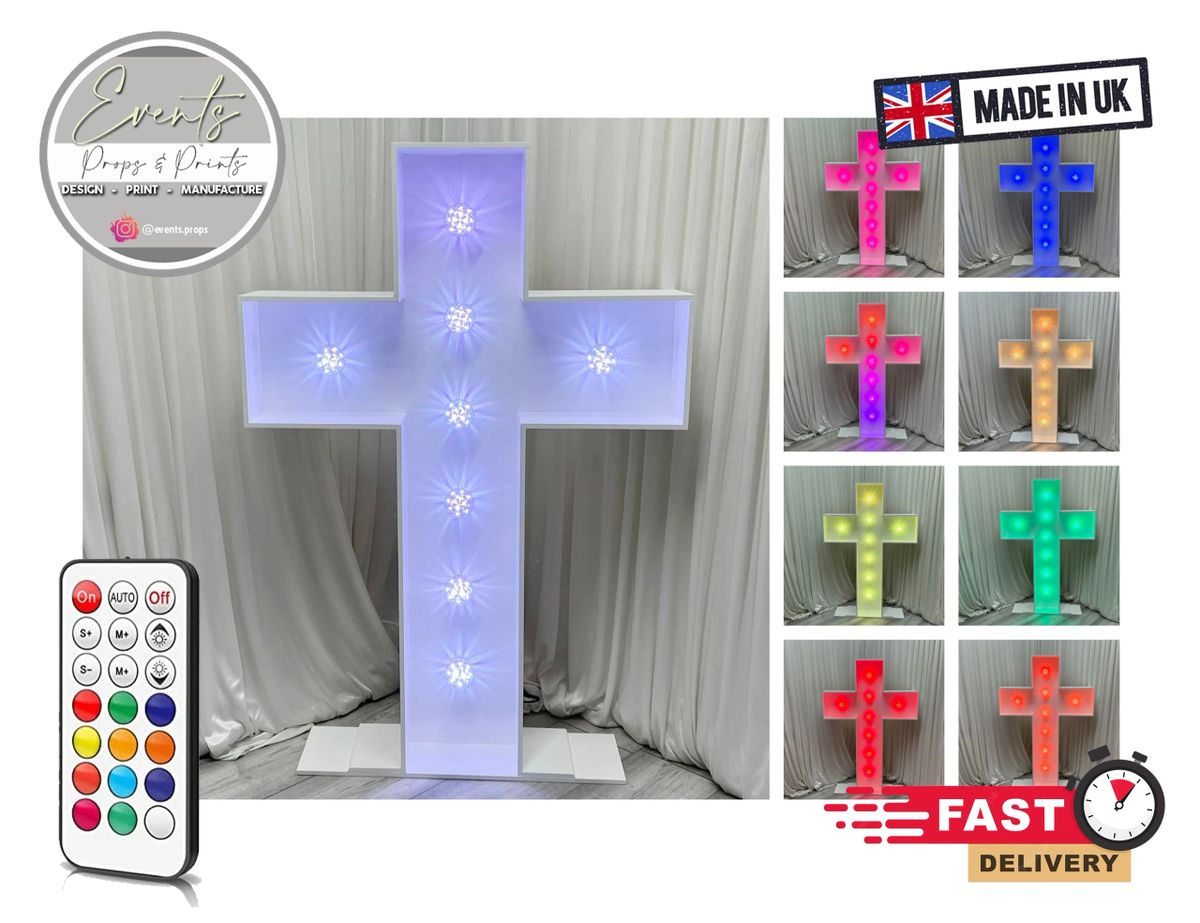 4ft LED RGB Colour Changing Light Up Cross