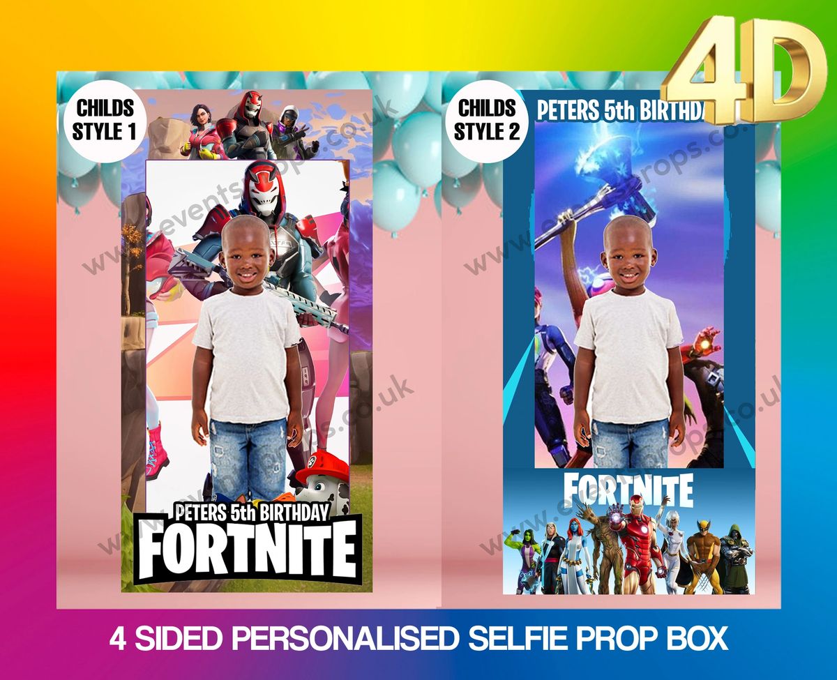 Personalised Child's & Adults Fortnite Selfie Prop Box