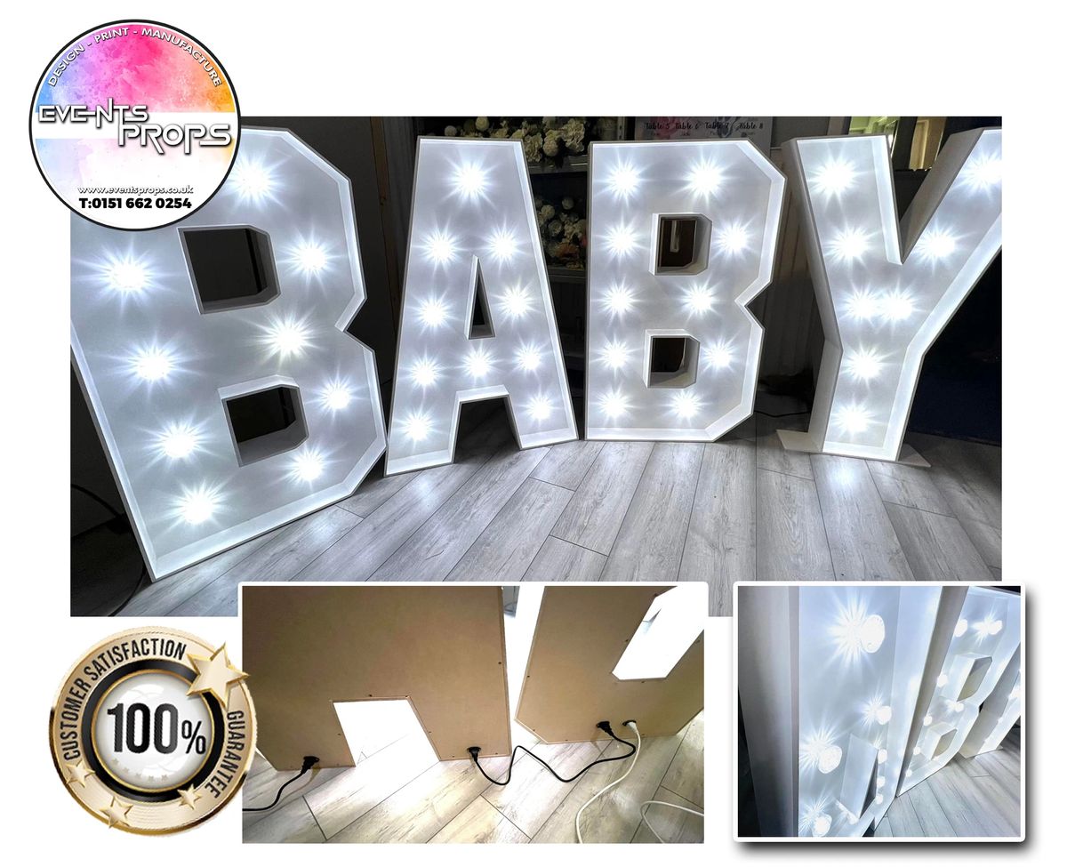 4ft LED BABY Letters
