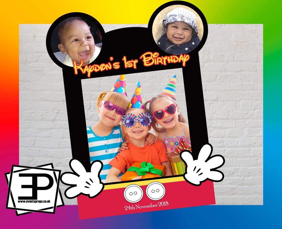 Personalised Mickey Mouse Themed Children's Selfie Frame