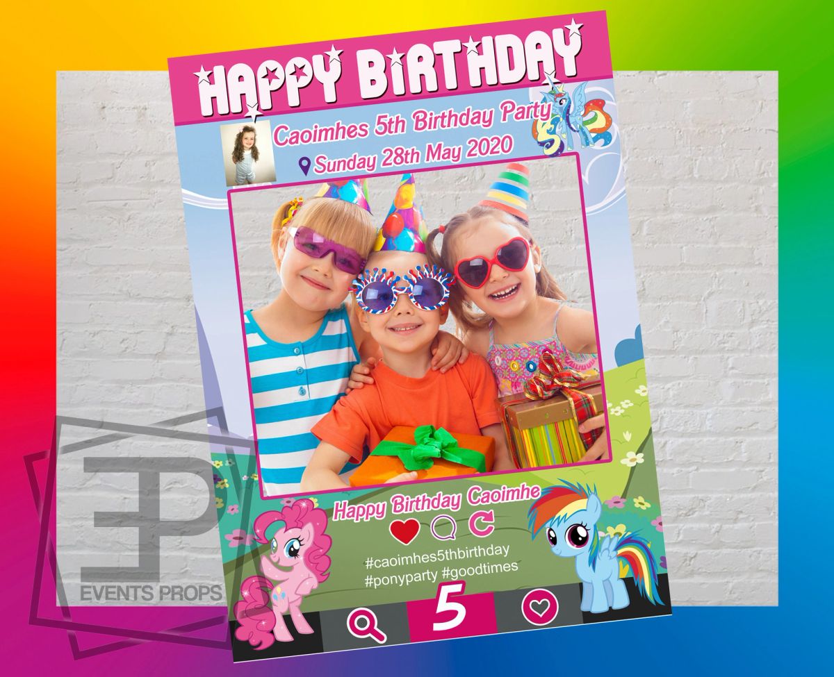 My Little Pony Themed Personalised Selfie Frame