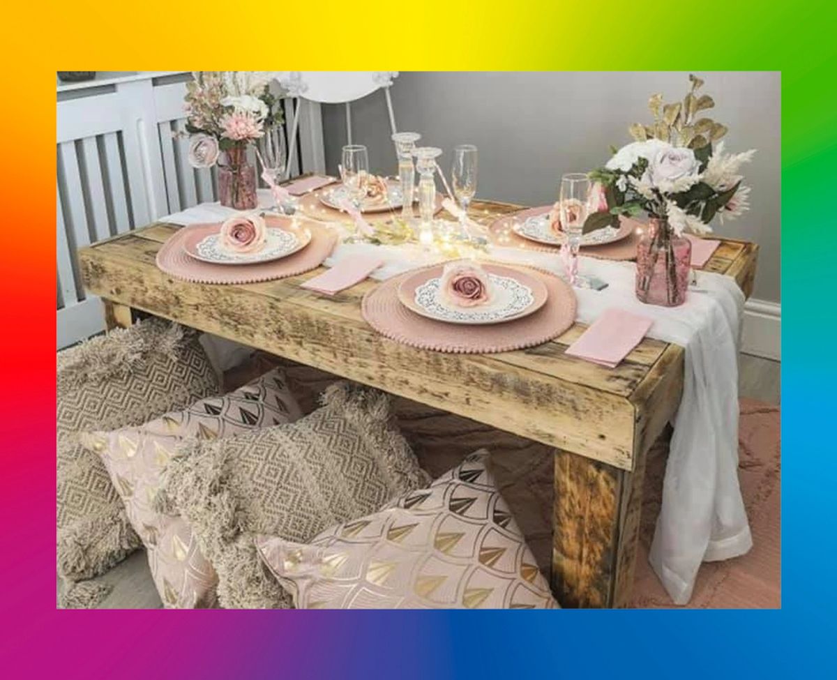 Rustic Reclaimed Wooden Low Level Table