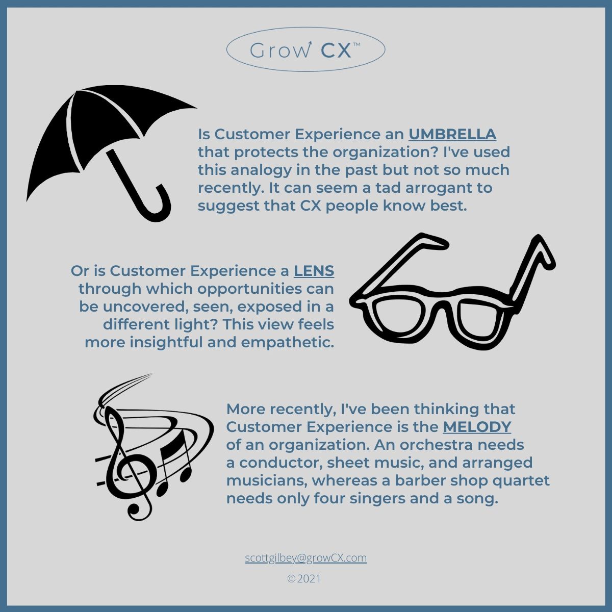 Customer Experience: Umbrella - Lens - Melody