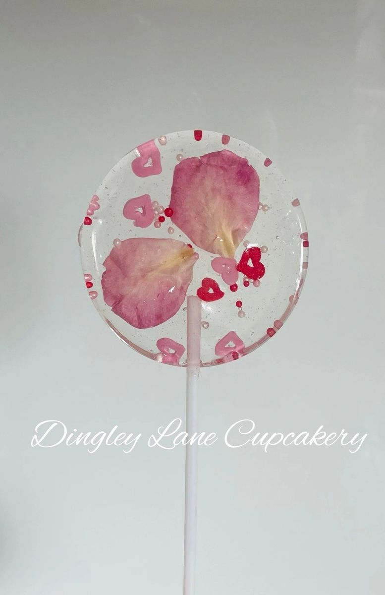 Handmade Lollipops with Freeze Dried Edible Flowers and Sprinkles ...
