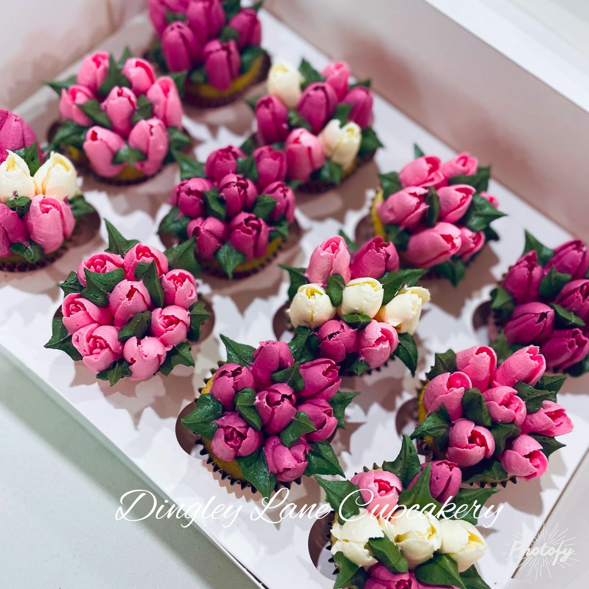 Buttercream Tulip Cupcakes