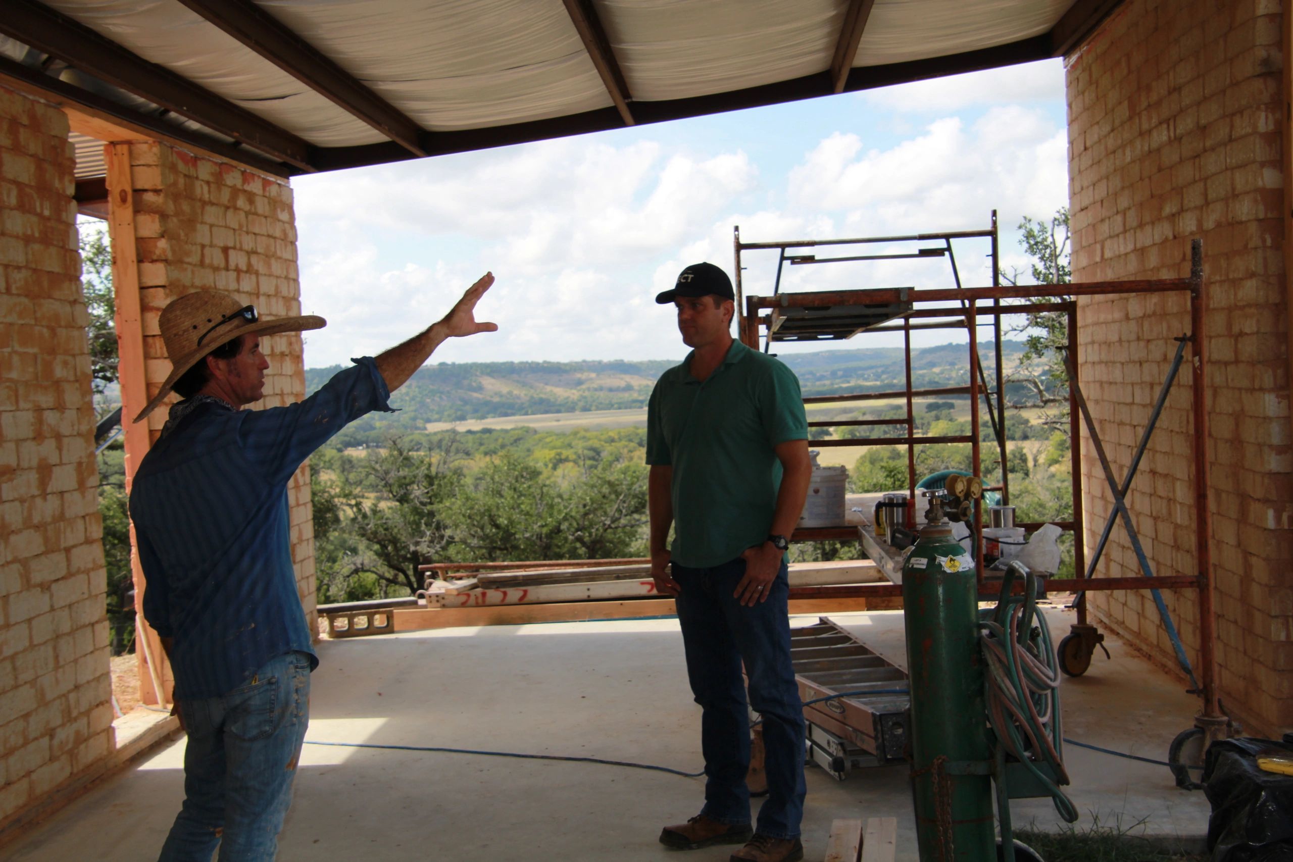 Un-stabilized CEB home build outside Blanco, TX