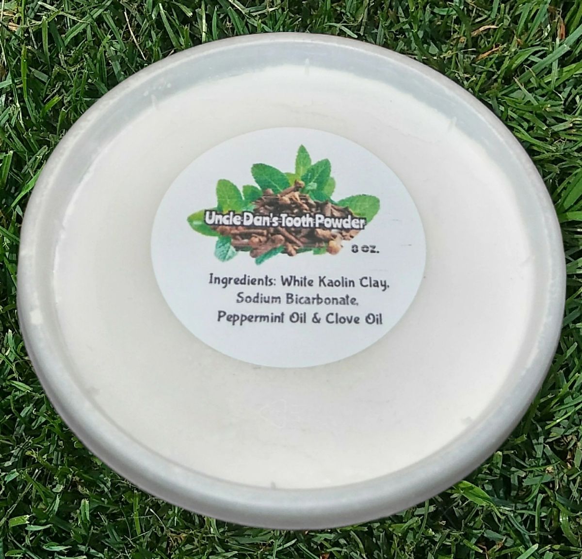 Uncle Dan's White Kaolin Clay Tooth Powder 8 oz.