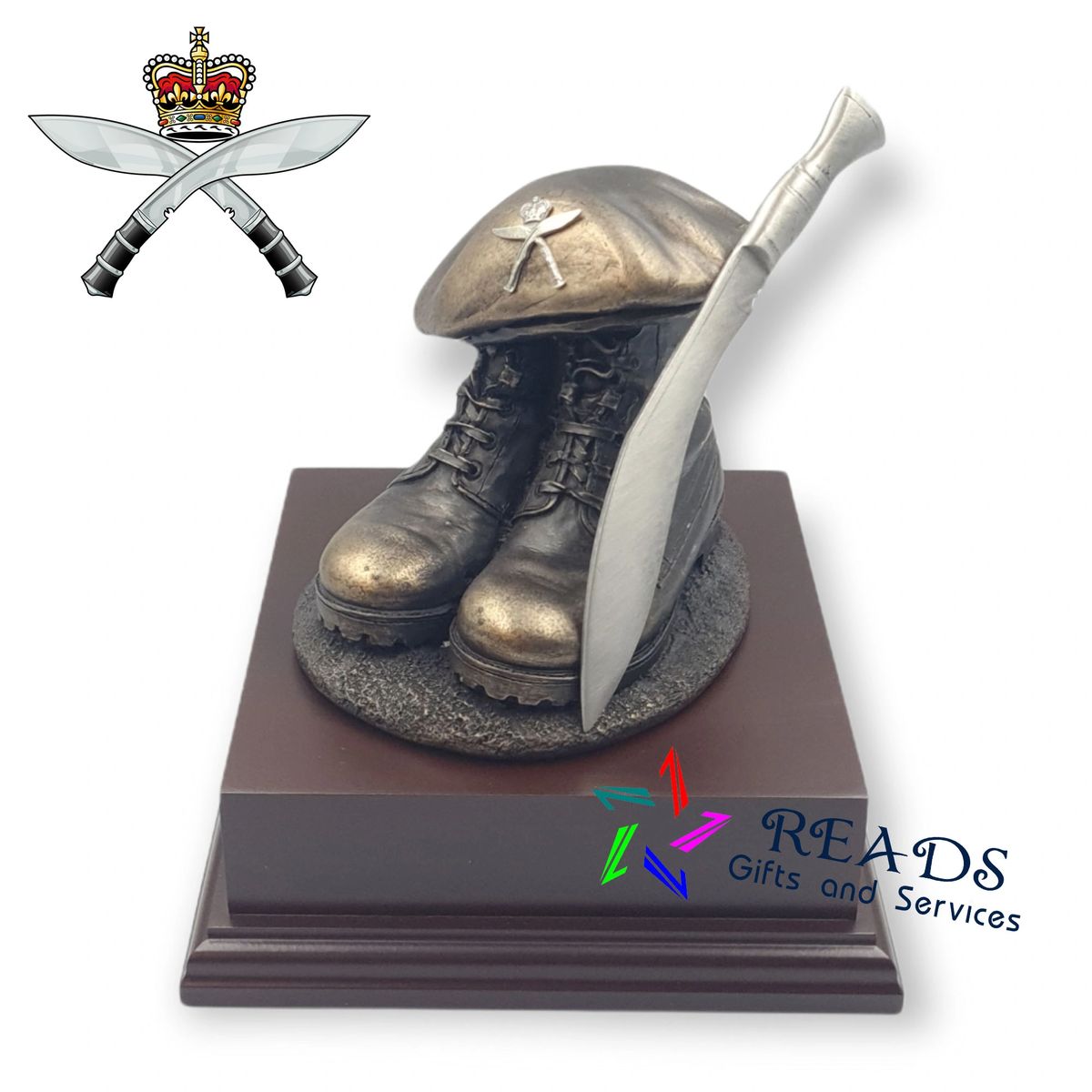 Royal Gurkha Rifles Boots and Beret with Kukri