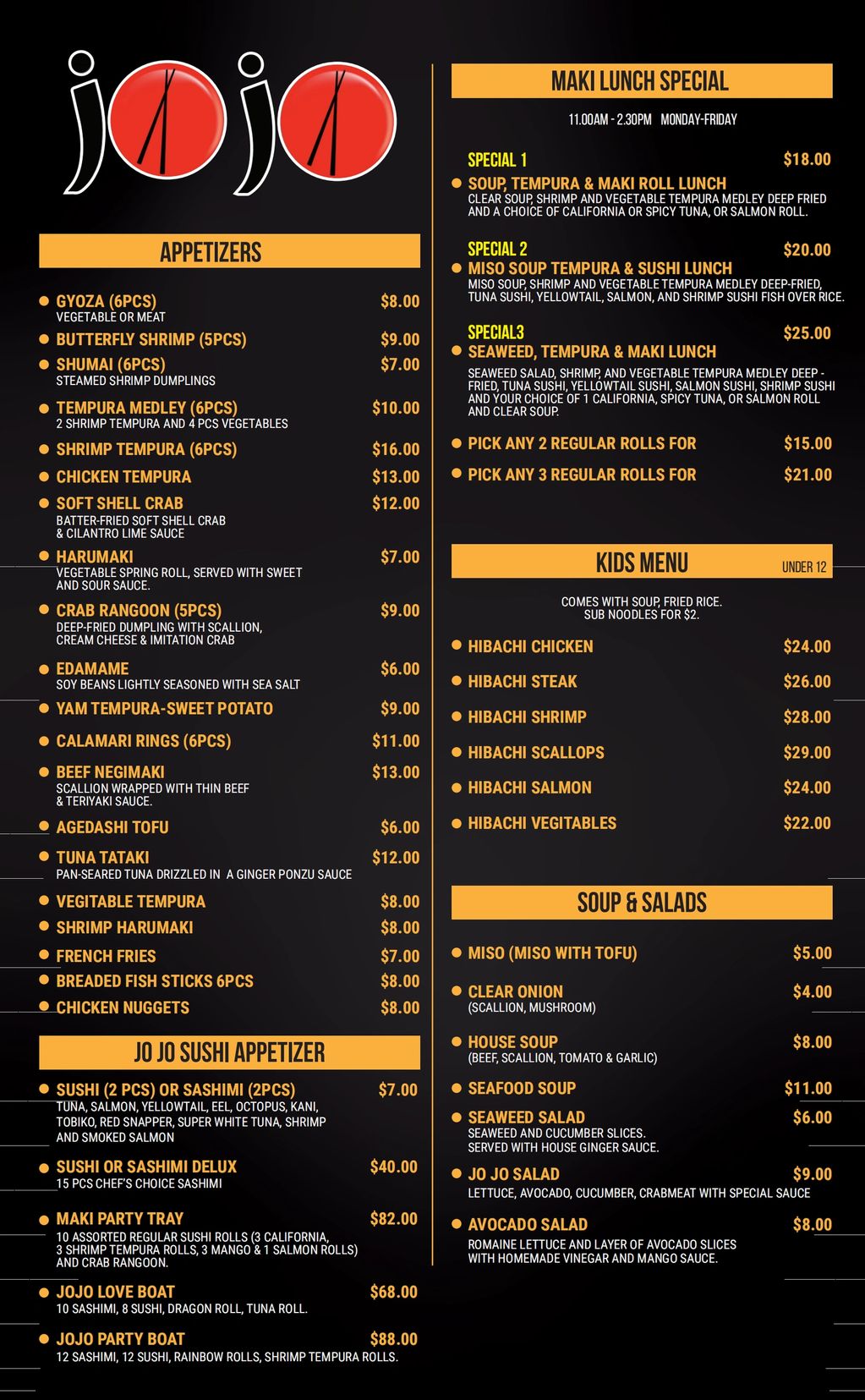 Jo Jo Japanese Hibachi & Sushi