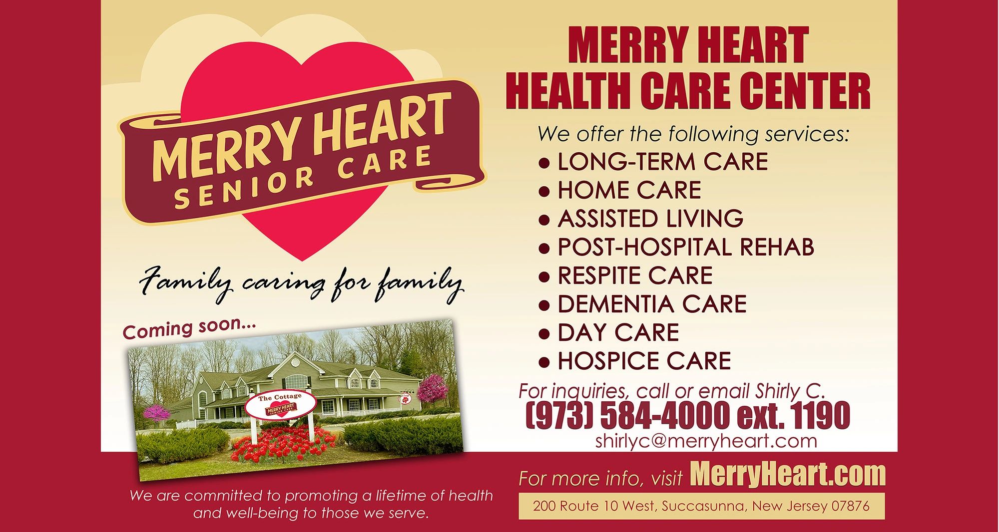 Merry Heart Senior Care Services in Succasunna, New Jersey