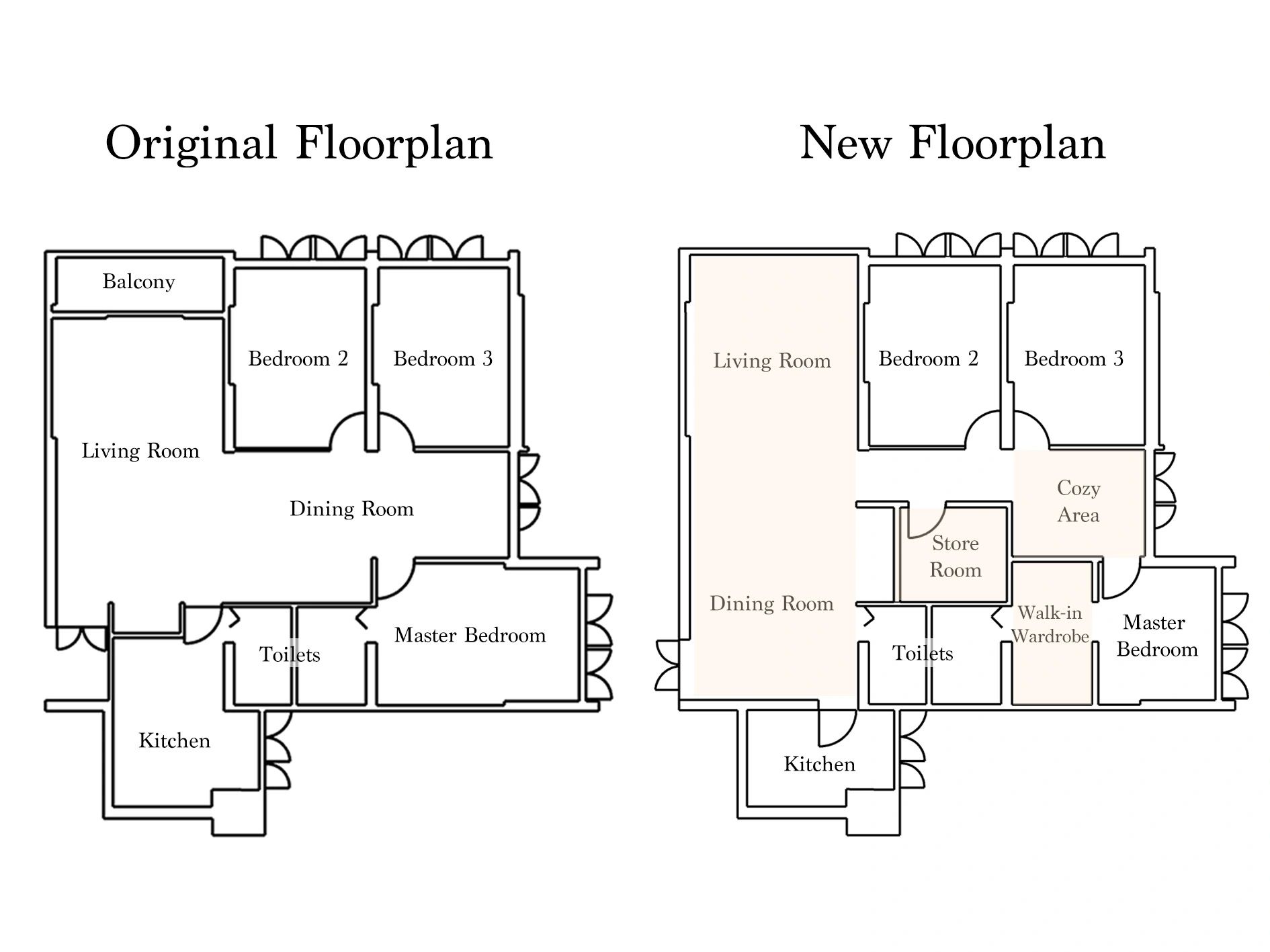HDB 5 Room Point Block Floor Plan for Families