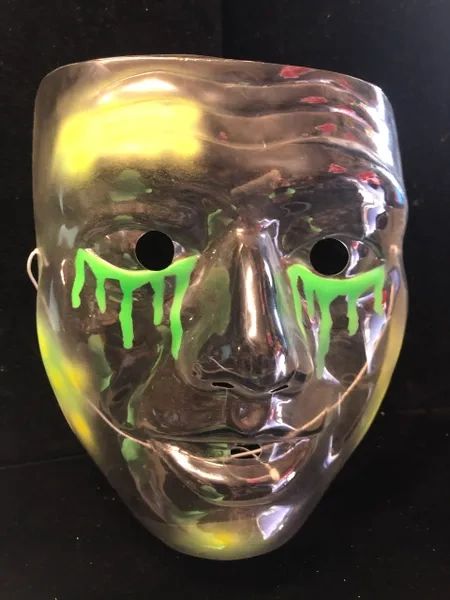 Clear Mask, Translucent, Green - Halloween Costumes