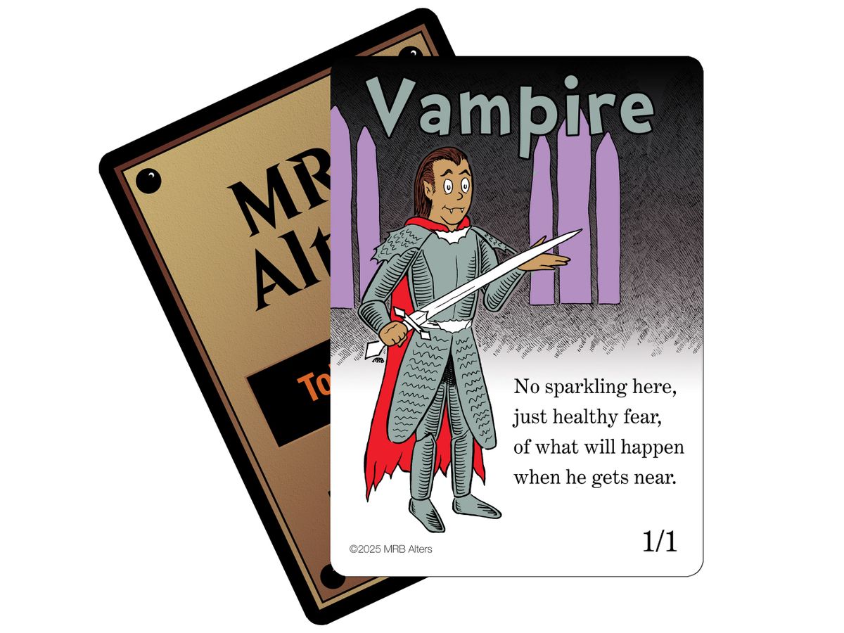 Whimsical Vampire token (black)