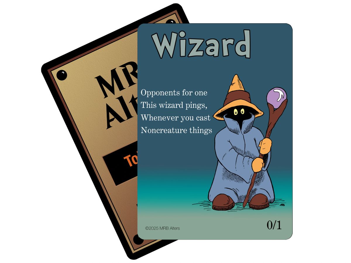 Whimsical Wizard token (black)