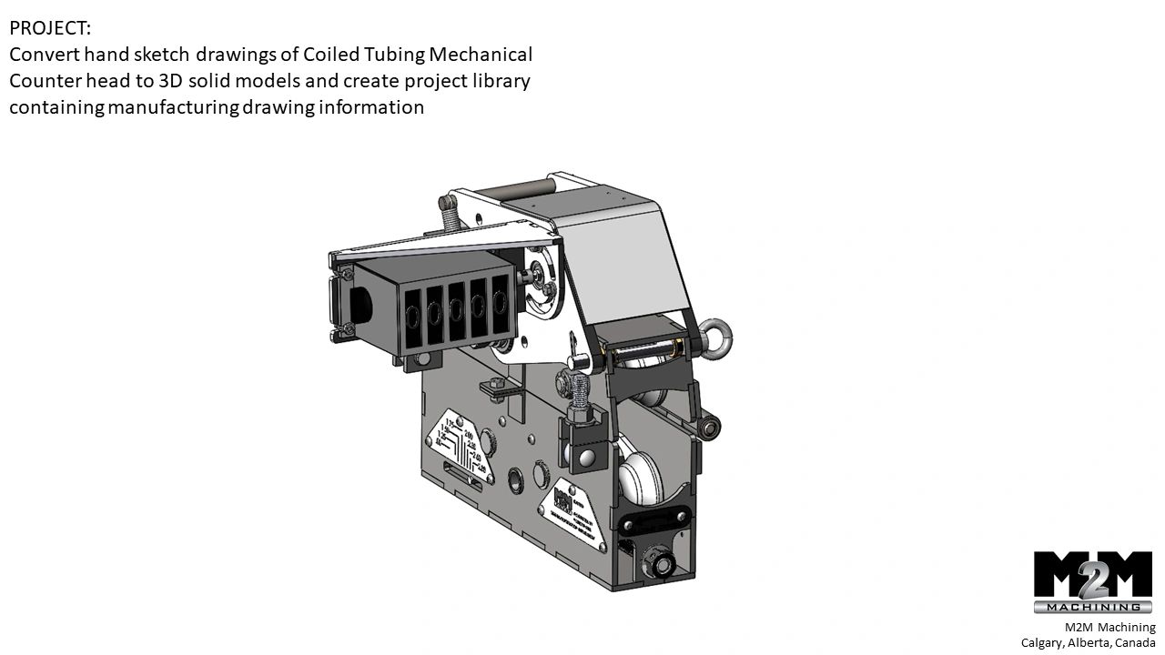 Cad Model of Coiled Tubing Mechanical Counter Head (SolidWorks)