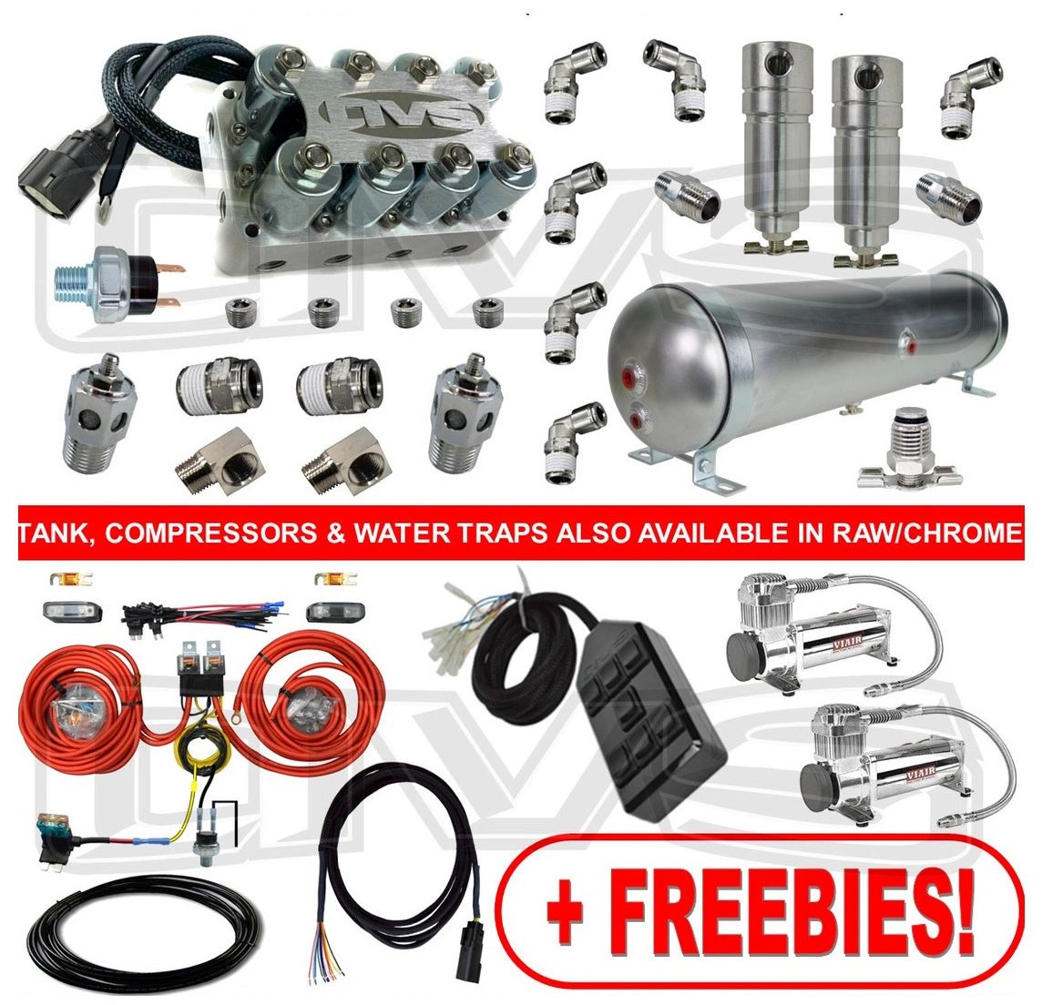 STAGE 2 AIR MANAGEMENT KIT (AVS EVOLVE MANIFOLD 3/8" AIR LINES)