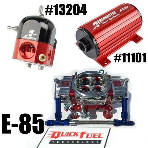 QUICK FUEL 750CFM BLOW THRU CARB E-85 FUEL REG PUMP COMBO Q-750-E85 BAN