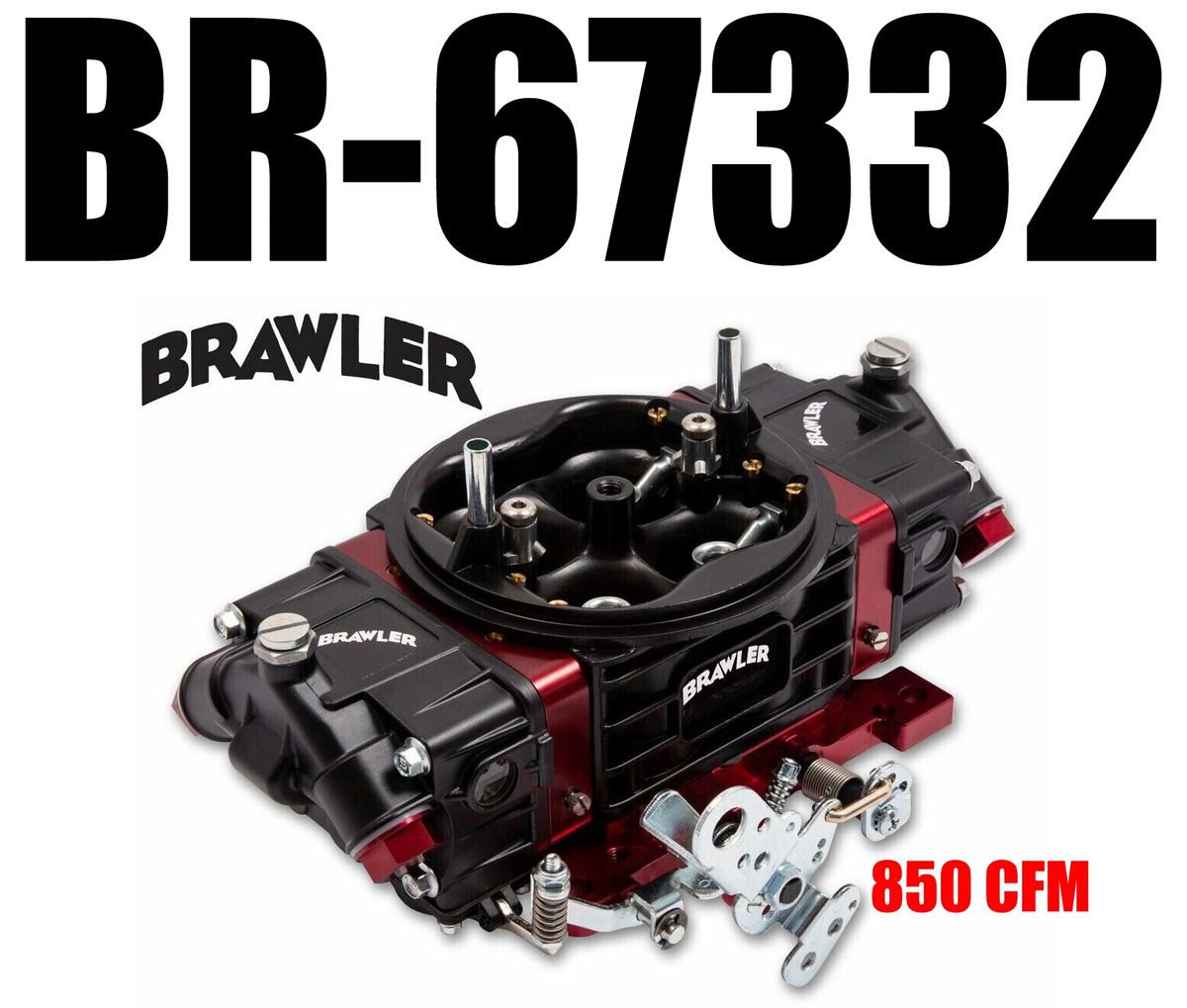 BR-67332 850 CFM BRAWLER RACE CARBURETOR GAS MECHANICAL SECONDARY 4150 ...