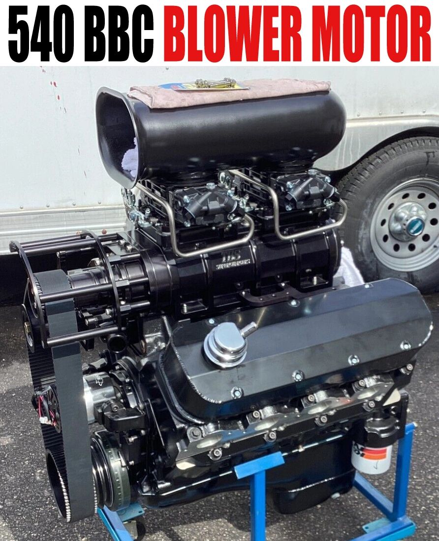 250 Blower Motor Big Block Chevy 540 in All Black (In-Stock)