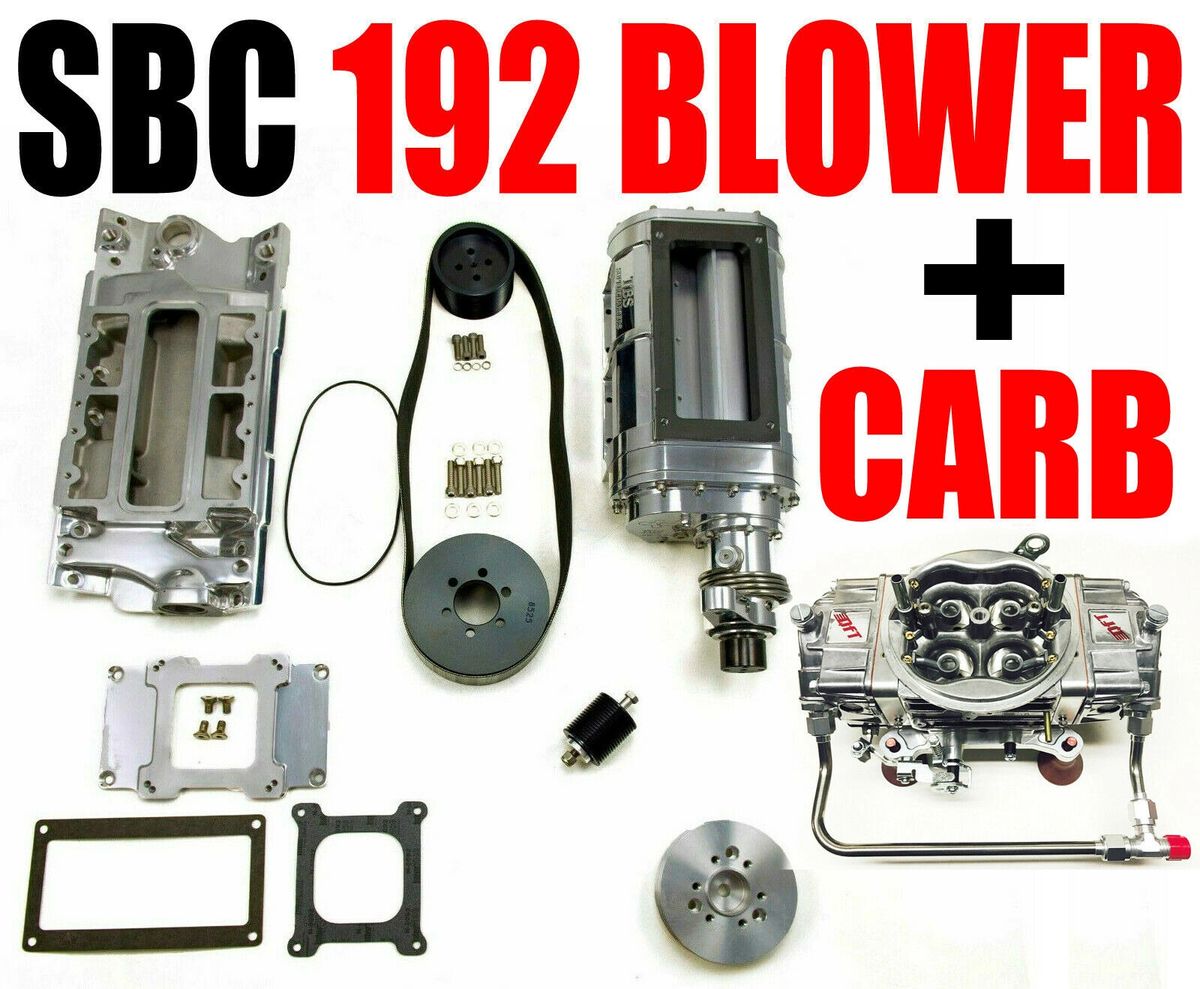 192 Blower SBC Street Supercharger Polished 2v Carb 8MM Kit Blower Shop ...