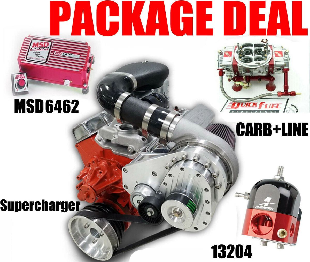 Torqstorm Supercharger Small Block Chevy Billet System Combo