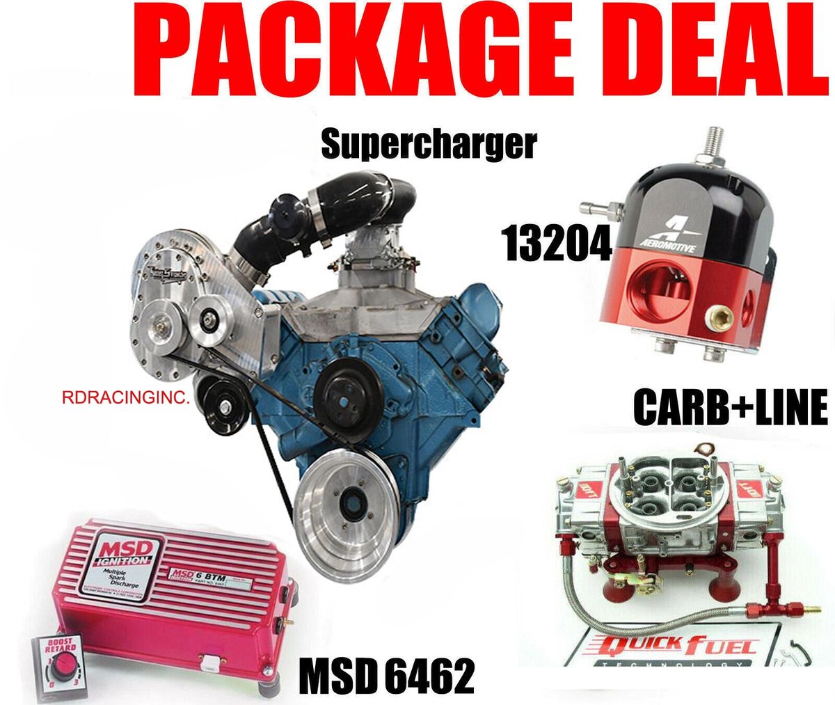 Oldsmobile Supercharger Torqstorm Small Block 350 Billet System Combo